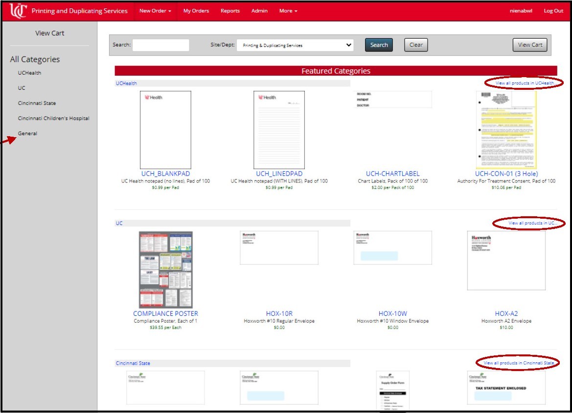 User Guide - Printing Services | University of Cincinnati