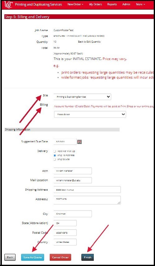 User Guide - Printing Services | University of Cincinnati