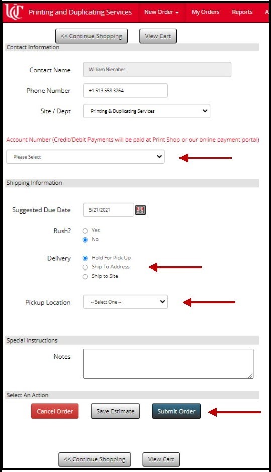 User Guide - Printing Services | University Of Cincinnati