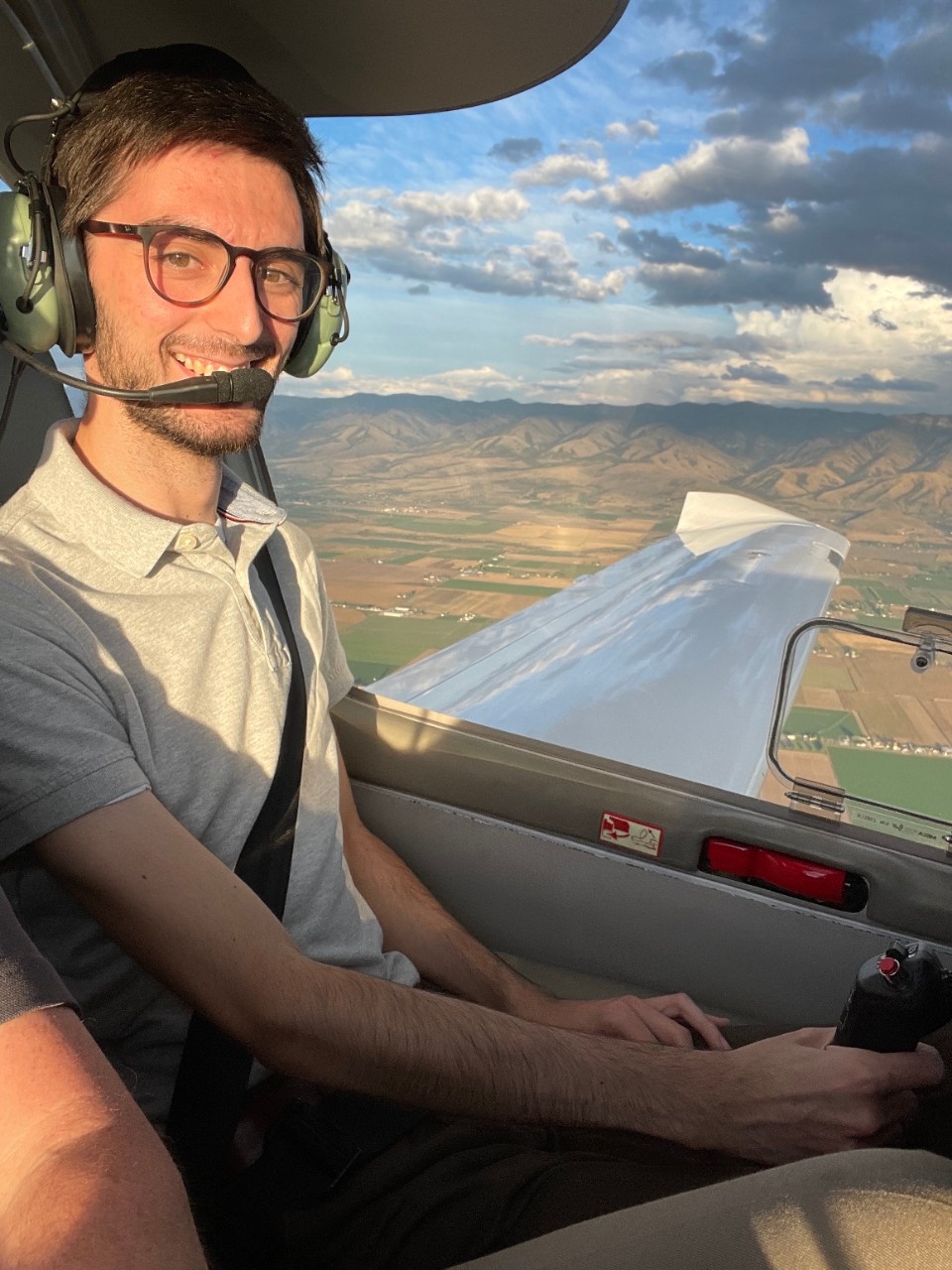 Aerospace engineer studying electric aircraft battery health ...