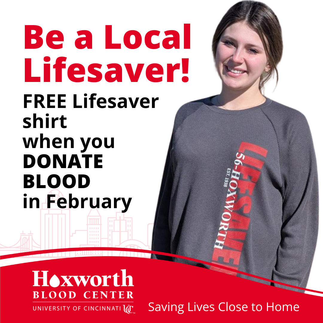 Show your love, be a lifesaver this February with Hoxworth Blood Center ...