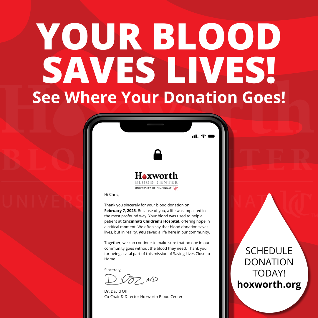 Your blood saves lives in Greater Cincinnati | University of Cincinnati